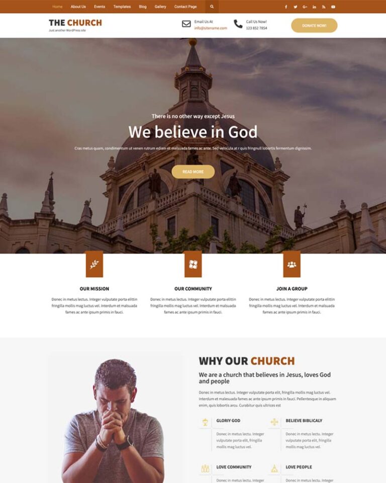 63 WordPress Themes for Churches (Comprehensive List) - WP Eagle